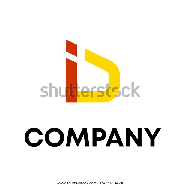 Id Logo Design Modern Template Stock Vector (Royalty Free) 1669980424 ...