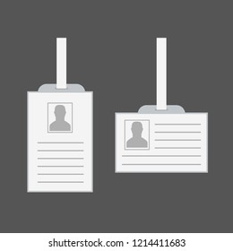 Id Security Cards Identification Badge Template Stock Vector (Royalty ...