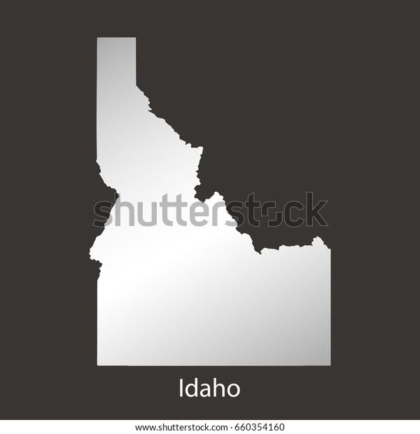 Idaho Mapborder Chromemetal Shine Gradient Vector Stock Vector (Royalty ...