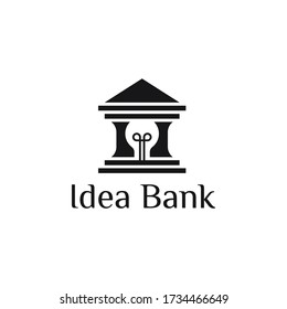 Idea Bank Logo Template Illustrator Stock Vector (Royalty Free) 1734466649