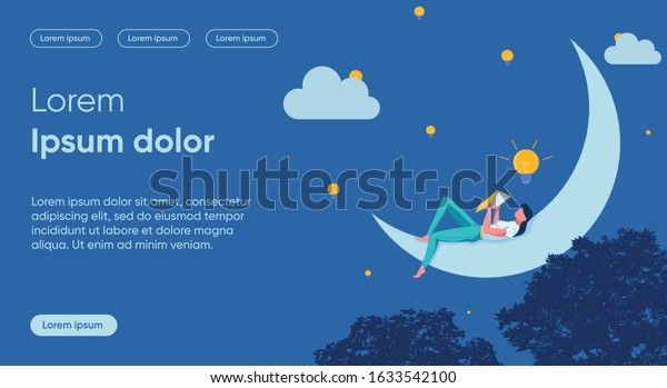 Idea Emergence Flat Landing Page Vector Stock Vector (Royalty Free ...