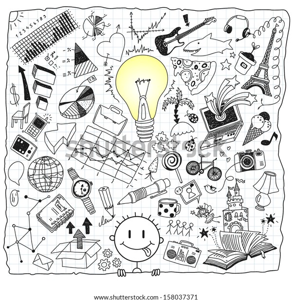 Idea Handdrawn Doodles Stock Vector (Royalty Free) 158037371