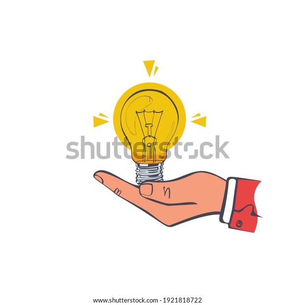 Idea Hold Hand Human Hold Big Stock Vector (Royalty Free) 1921818722 ...