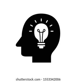 Idea Icon Black Color Stock Vector (Royalty Free) 1553342006 | Shutterstock