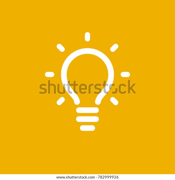 Idea Icon Light Bulb Shining Pictogram Stock Vector (Royalty Free ...