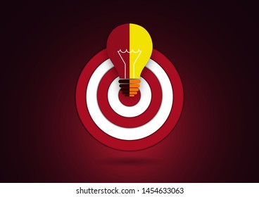 Idea Icon Light Bulb Target Icon Stock Vector (Royalty Free) 1454633063 ...