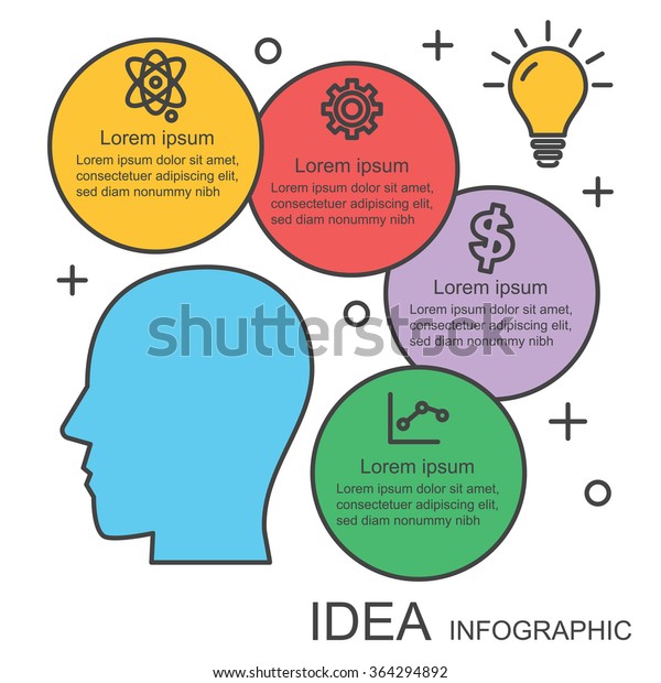 Idea Infographic Templates Outline Vector Design Stock Vector (Royalty ...