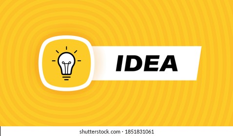 Idea Label Design Light Bulb Rays Stock Vector (Royalty Free ...