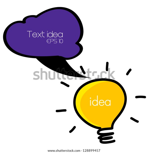 Idea Light Bulb Stock Vector (Royalty Free) 128899457