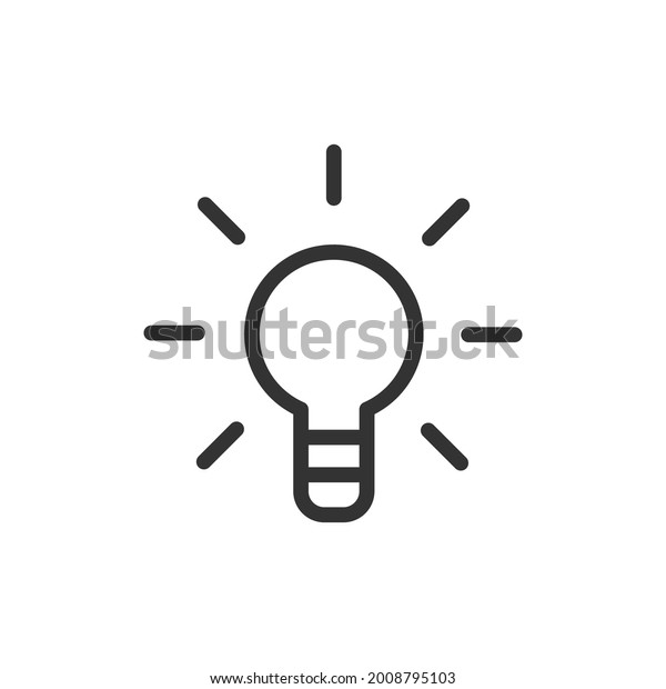 Idea Minimal Line Icon Web Stroke Stock Vector (Royalty Free ...