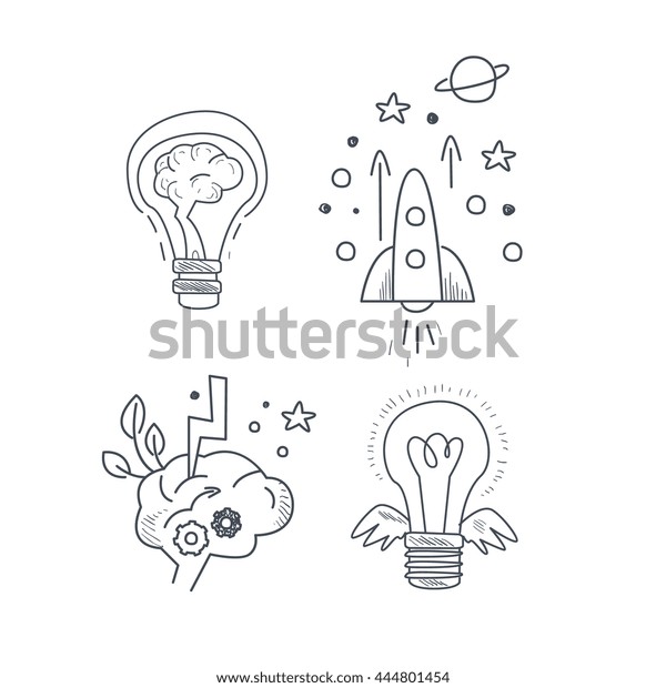 Idea Symbolic Icon Set Stock Vector (Royalty Free) 444801454 | Shutterstock