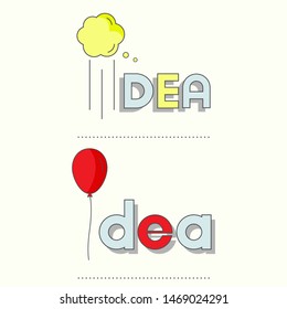 Idea Typographic Design Set Pictorial Symbol Stock Vector (Royalty Free ...