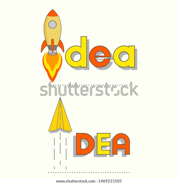 Idea Typographic Design Set Pictorial Symbol Stock Vector (Royalty Free ...