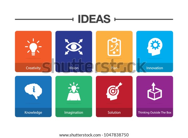 Ideas Infographic Icon Set Stock Vector (Royalty Free) 1047838750 ...