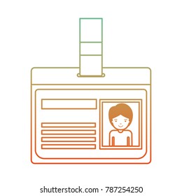 Identification Card Half Body Man Picture Stock Vector (Royalty Free ...