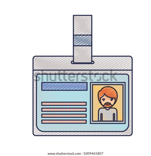Identification Card Half Body Man Picture Stock Vector (Royalty Free ...
