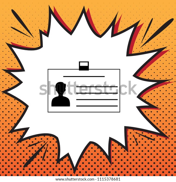 Identification Card Sign Vector Comics Style Stock Vector (Royalty Free ...