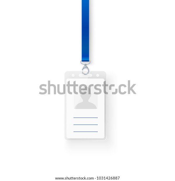 Identification personal plastic id card. Empty template of ID badge ...