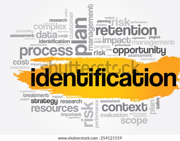 Identification Word Cloud Business Concept Stock Vector (Royalty Free ...