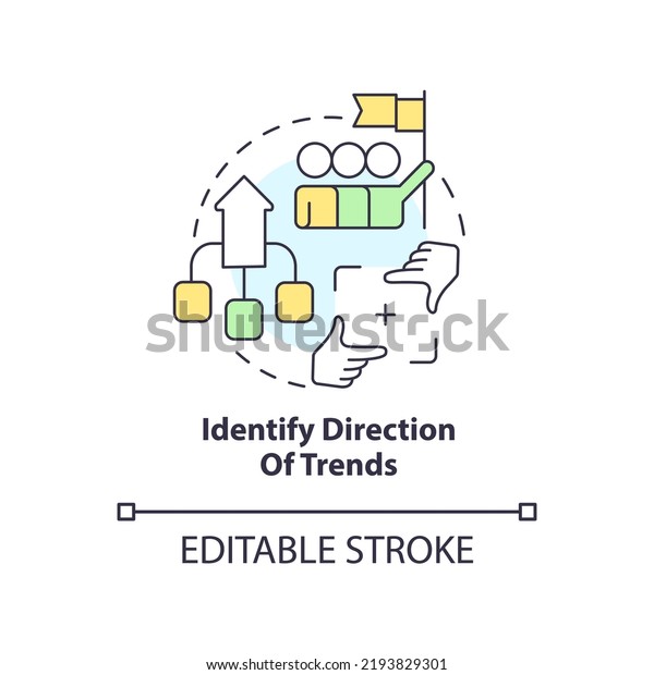 Identify Direction Trends Concept Icon Development Stock Vector ...