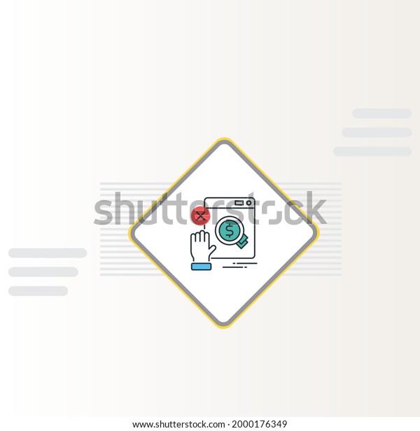 Identify Financial Risk Icon Vector Design Stock Vector (Royalty Free ...