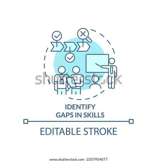 Identify Gaps Skills Turquoise Concept Icon Stock Vector (Royalty Free ...