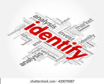Identify Word Cloud Business Concept Stock Vector (Royalty Free ...