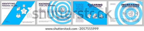 Identifying Personal Values Brochure Template Clutter Stock Vector ...