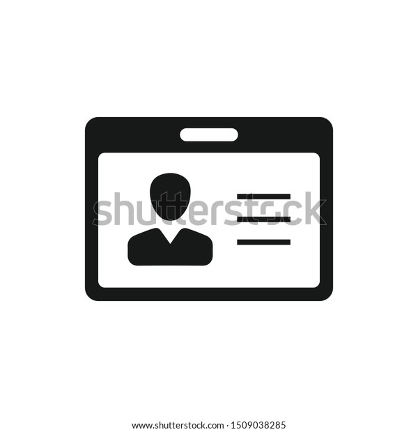 Identity Card Icon Pass Icon Id Stock Vector (Royalty Free) 1509038285