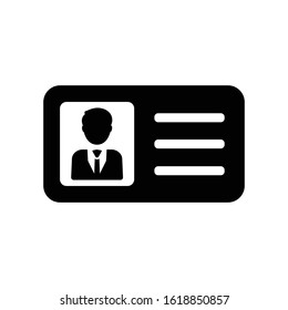 Identity Card Pass Id User Icon Stock Vector (Royalty Free) 1618850857 ...