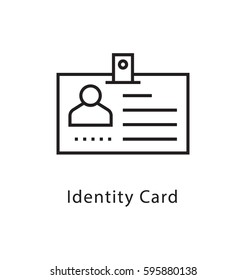 Id Card Vector White Icon Identification Stock Vector (Royalty Free ...