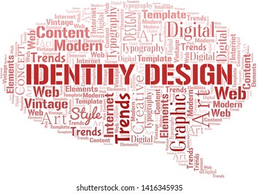 Identity Design Word Cloud Wordcloud Made Stock Vector (Royalty Free ...