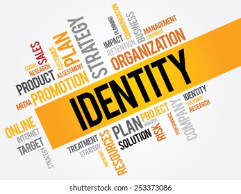 Identity Word Cloud Business Concept Stock Vector (Royalty Free ...