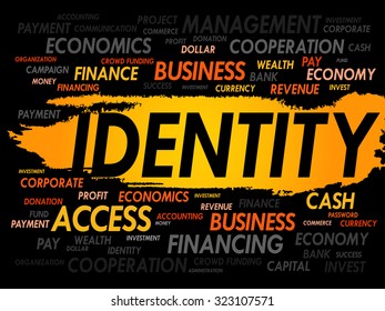Identity Word Cloud Business Concept Stock Vector (Royalty Free ...