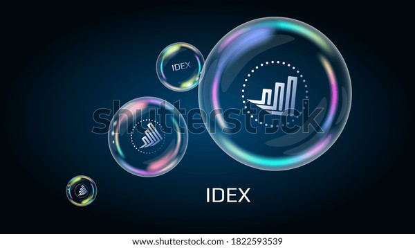 Idex Token Symbol Soap Bubble Coin Stock Vector (Royalty Free ...