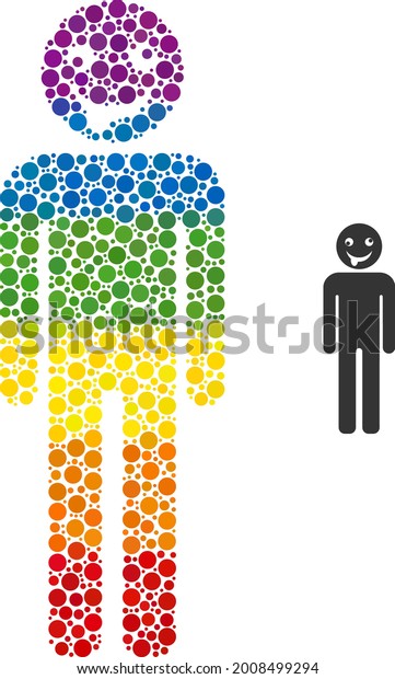 Idiot Person Collage Icon Spheric Dots Stock Vector (Royalty Free ...