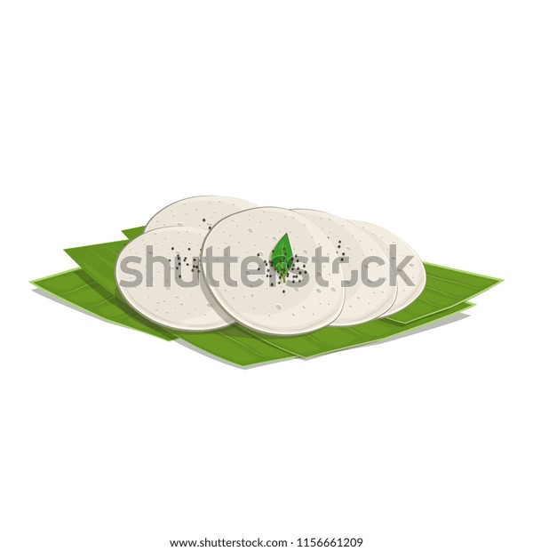 Idli Vector Illustration On White Background Stock Vector (Royalty Free ...
