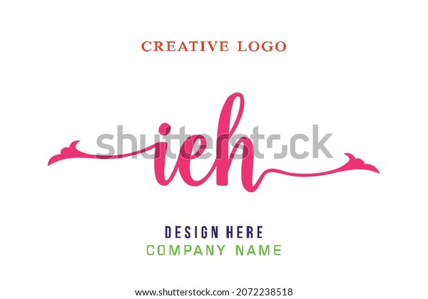 Ieh Lettering Logo Simple Easy Understand Stock Vector (Royalty Free ...