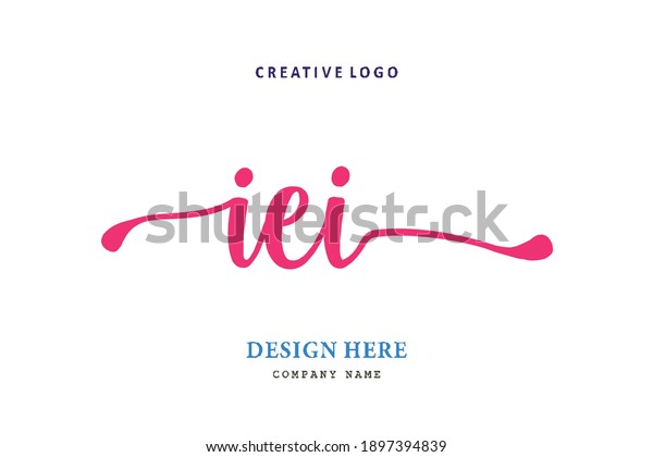 Iei Lettering Logo Simple Easy Understand Stock Vector (Royalty Free ...