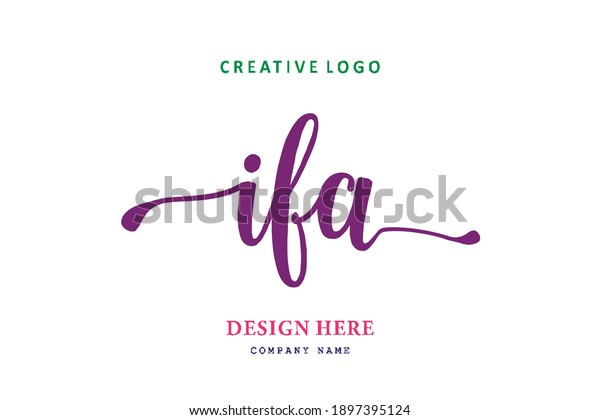 Ifa Lettering Logo Simple Easy Understand Stock Vector (Royalty Free ...