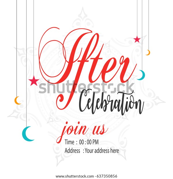 Iftar Gathering Poster Banner Invitation Design Stock Vector (Royalty ...
