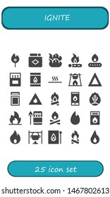 Ignite Icon Set 25 Filled Ignite Stock Vector (Royalty Free) 1467802613 ...