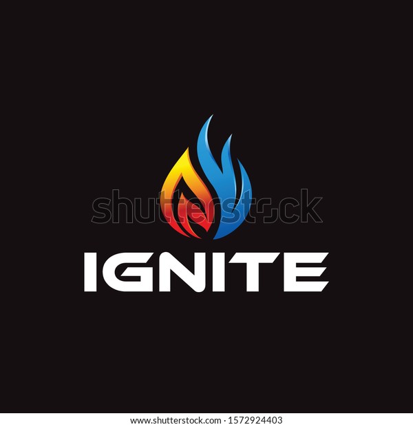 Ignite Logo Text Concept: vector de stock (libre de regalías ...