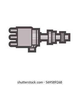 Ignition Distributor Icon On White Background Stock Vector (Royalty ...