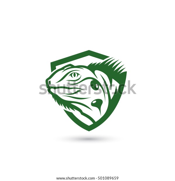 Iguana Symbol Vector Illustration Stock Vector (Royalty Free) 501089659 ...