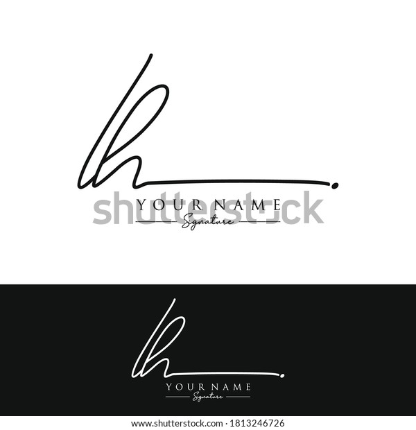 Ih Initial Letter Handwriting Signature Logo Stock Vector (Royalty Free ...