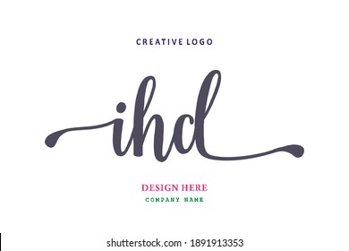 Ihd Lettering Logo Simple Easy Understand Stock Vector (Royalty Free ...