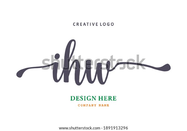 Ihw Lettering Logo Simple Easy Understand Stock Vector (Royalty Free ...