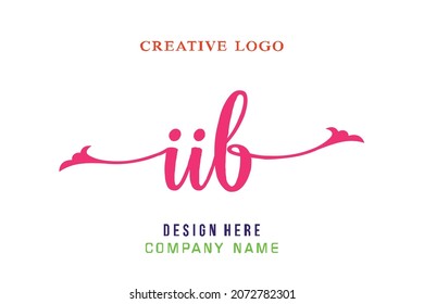 Iib Lettering Logo Simple Easy Understand Stock Vector (Royalty Free ...