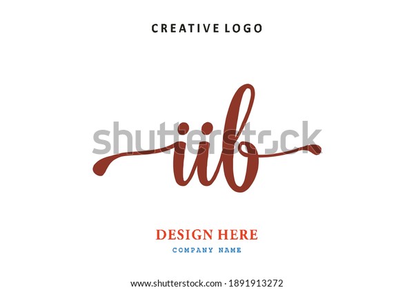 Iib Lettering Logo Simple Easy Understand Stock Vector (Royalty Free ...